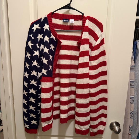Cherokee | Sweaters | Cherokee Red White And Blue American Flag ...